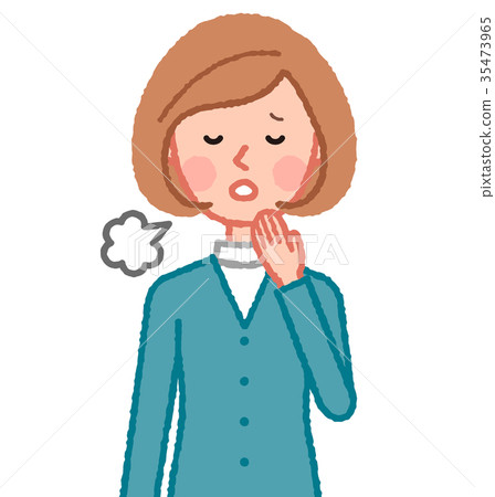 Sighing woman - Stock Illustration [35473965] - PIXTA