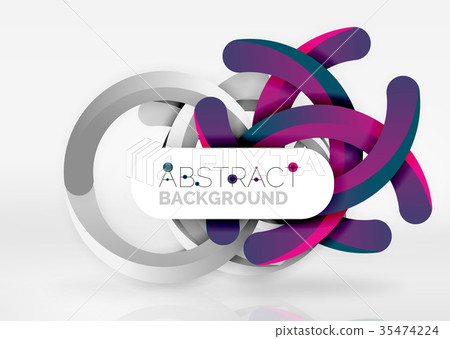 Modern 3d ring vector abstract background - Stock Illustration ...
