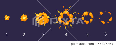 Explosion frames for animation - Stock Illustration [35476865] - PIXTA