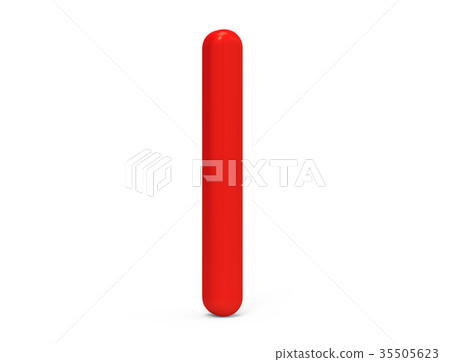 3D render red alphabet I - Stock Illustration [35505623] - PIXTA