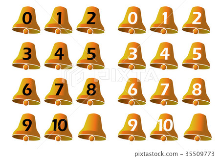 Bell number icon | Christmas bell | Bell icon... - Stock Illustration ...