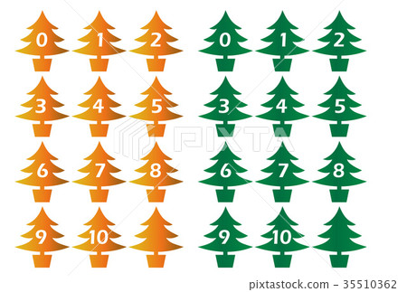 Christmas tree number icon | Christmas tree |... - Stock Illustration ...