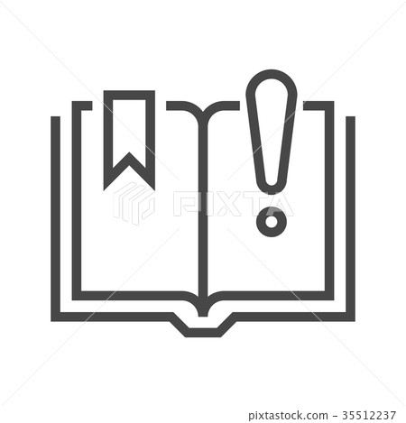 Book with Exclamation Point - Stock Illustration [35512237] - PIXTA