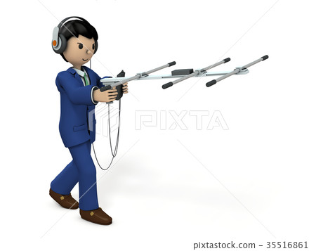 Businessman collecting information - Stock Illustration [35516861] - PIXTA