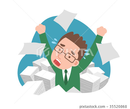 overstrain, overfatigue, overwork - Stock Illustration [35520868] - PIXTA