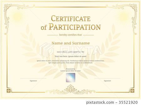 Certificate Of Participation Border