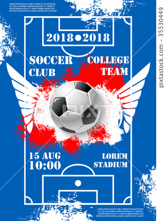 Soccer game college team football vector poster - Stock Illustration ...