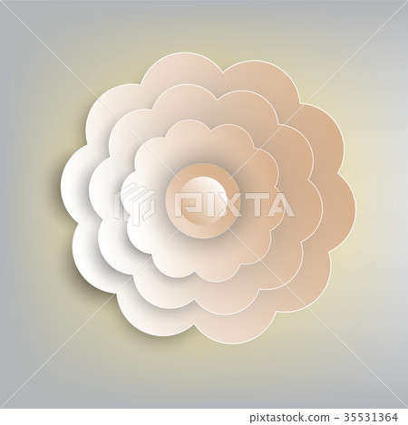 Paper flower. Lotus. Background. Vector - Stock Illustration [35531364 ...
