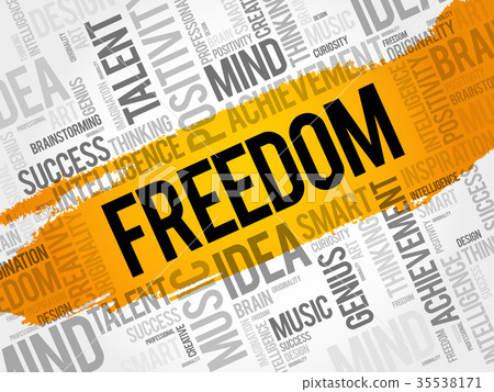 Freedom word cloud collage - Stock Illustration [35538171] - PIXTA