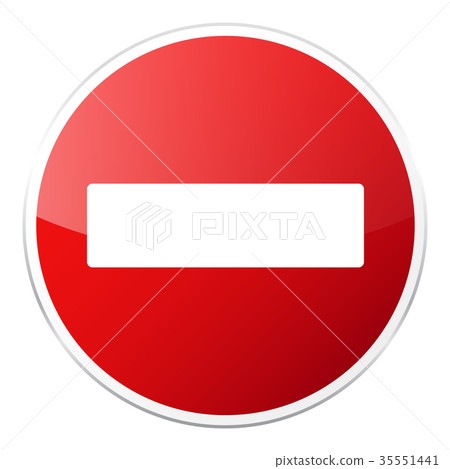 Road red sign on white background. Road traffic - Stock Illustration ...