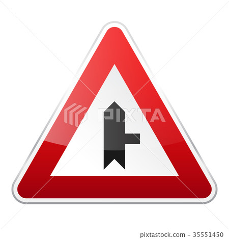 Road red sign on white background. Road traffic - Stock Illustration ...