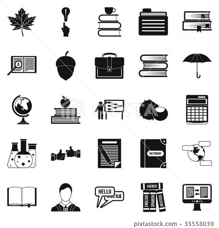 Practice icons set, simple style - Stock Illustration [35558039] - PIXTA