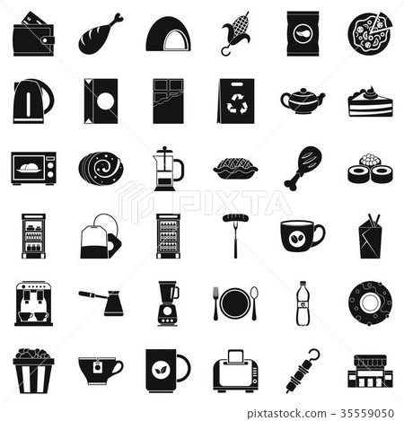 Cafe icons set, simple style - Stock Illustration [35559050] - PIXTA