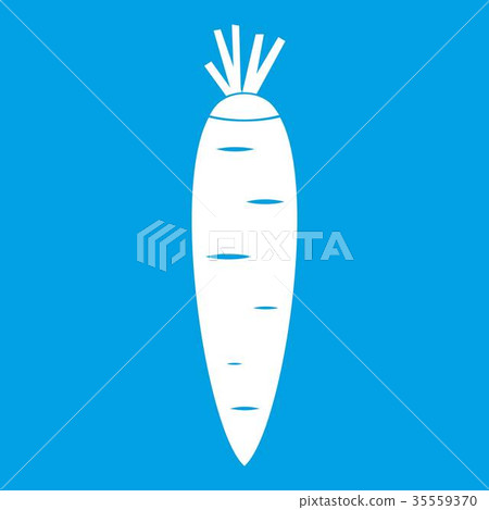 Carrot icon white - Stock Illustration [35559370] - PIXTA