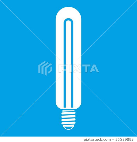 Tubular bulb icon white - Stock Illustration [35559892] - PIXTA