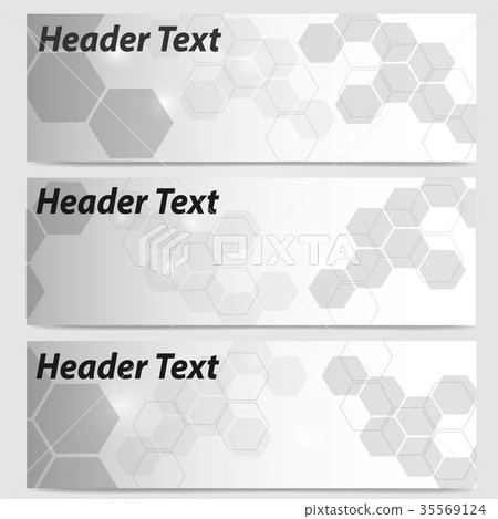 abstract header banner geometrics design in grey - Stock Illustration ...