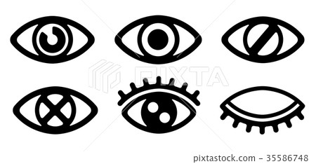 Eye, eye, show / hide icon set - Stock Illustration [35586748] - PIXTA