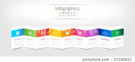Infographic design elements data with 9 options. - Stock Illustration ...