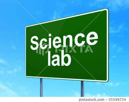 Science concept: Science Lab on road sign - Stock Illustration ...