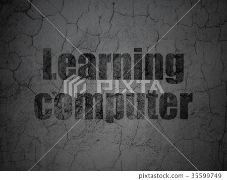 Learning concept: Learning Computer on grunge wall - Stock Illustration ...