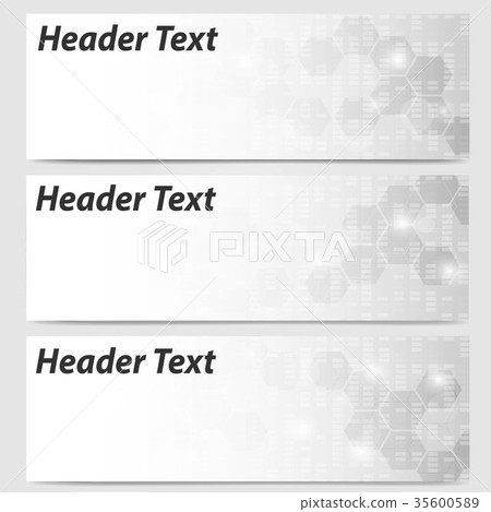 abstract header banner in grey color geometric - Stock Illustration ...