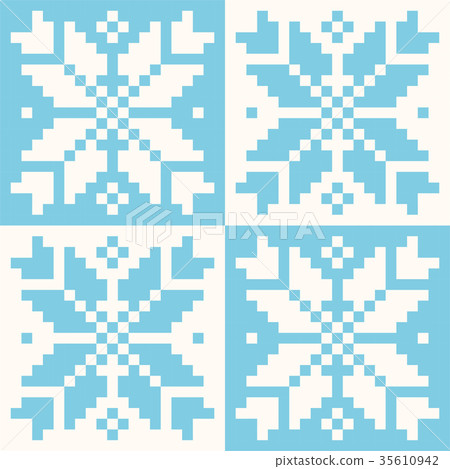 Fair Isle Pattern_: Seamless Snowflake Pattern... - Stock Illustration ...