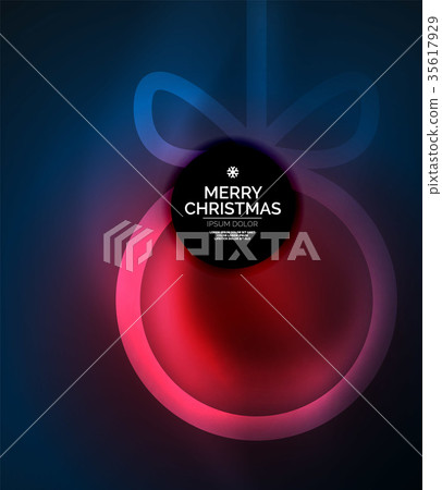 Christmas baubles, vector magic dark background - Stock Illustration ...