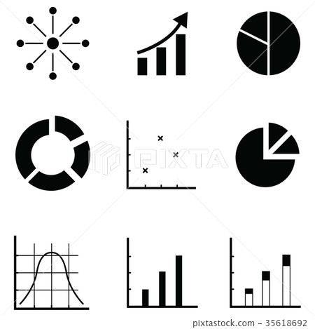 chart icon set - Stock Illustration [35618692] - PIXTA