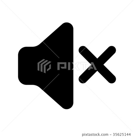 Speaker sound sound (OFF / mute) Icon - Stock Illustration [35625144 ...
