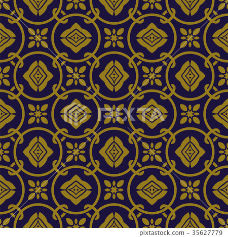 Antique seamless gold retro pattern background - Stock Illustration ...