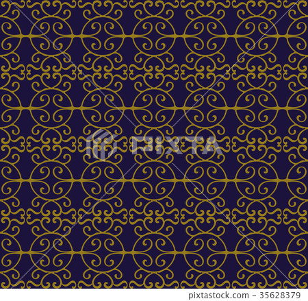 Antique seamless gold retro pattern background - Stock Illustration ...