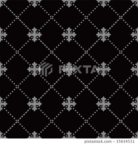 Antique seamless silver retro pattern background - Stock Illustration ...