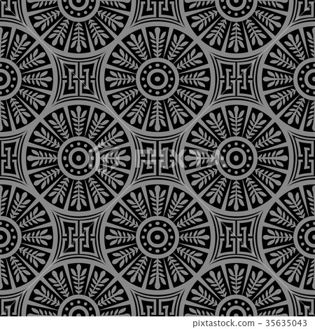 Antique seamless silver retro pattern background - Stock Illustration ...