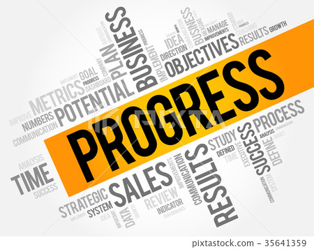 Progress word cloud collage - Stock Illustration [35641359] - PIXTA