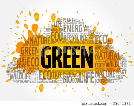 GREEN word cloud - Stock Illustration [35641371] - PIXTA