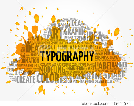 TYPOGRAPHY word cloud - Stock Illustration [35641581] - PIXTA