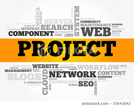 PROJECT word cloud collage - Stock Illustration [35641642] - PIXTA