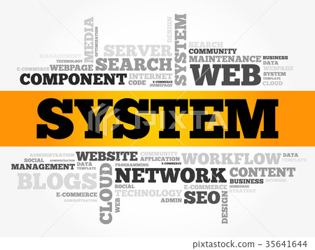 SYSTEM word cloud collage - Stock Illustration [35641644] - PIXTA