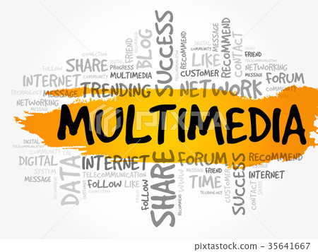 Multimedia word cloud - Stock Illustration [35641667] - PIXTA