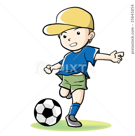 Shonen Soccer Shoot - Stock Illustration [35643854] - PIXTA