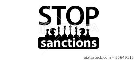 stop sanctions concept.Illustration vector logo - Stock Illustration ...