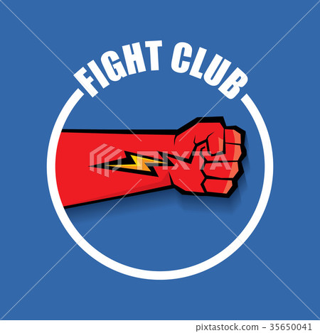 fight club vector logo with red man fist isolated-插圖素材 [35650041] - PIXTA圖庫