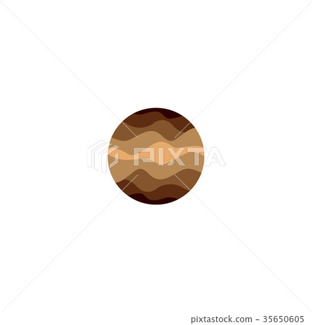 Isolated abstract brown color round shape logo on - Stock Illustration ...