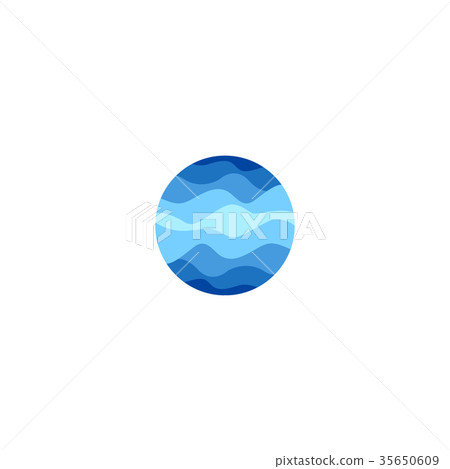 Isolated abstract blue color round shape logo on-插圖素材 [35650609] - PIXTA圖庫