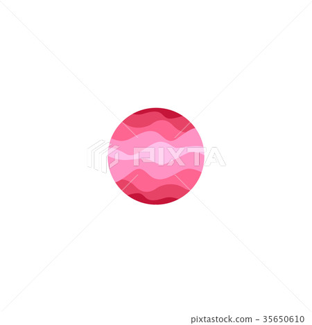 Isolated abstract pink color round shape logo on - Stock Illustration ...