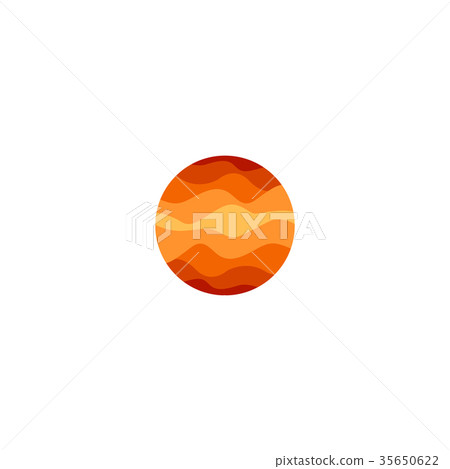 Isolated abstract orange color round shape logo on - Stock Illustration ...
