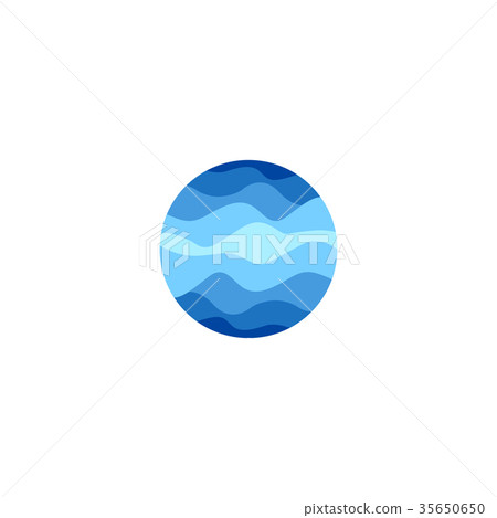 Isolated abstract blue color round shape logo on - Stock Illustration ...