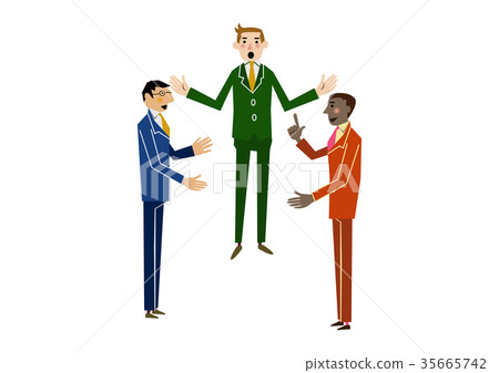 Businessmen meeting. Foreign owned. global. - Stock Illustration ...