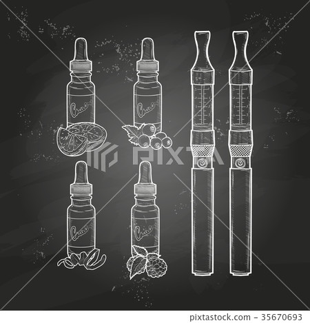 Vector set e-cigarette vape pen - Stock Illustration [35670693] - PIXTA