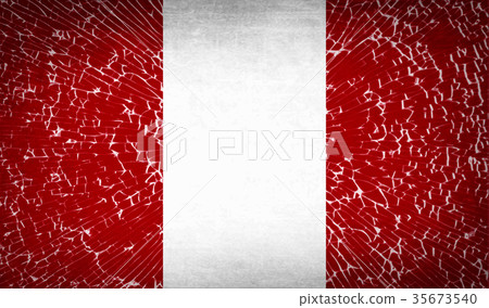 Flags Peru with broken glass texture. Vector - Stock Illustration ...